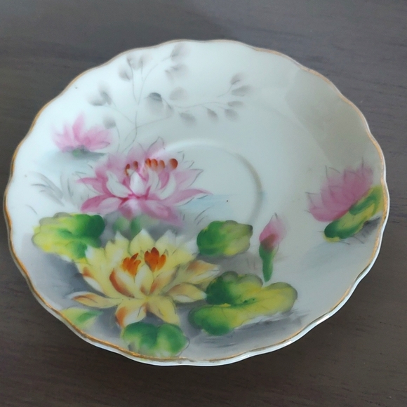 Vintage | Accents | Beautiful Lotus Water Lily Kasuga Ware Japan Hand ...